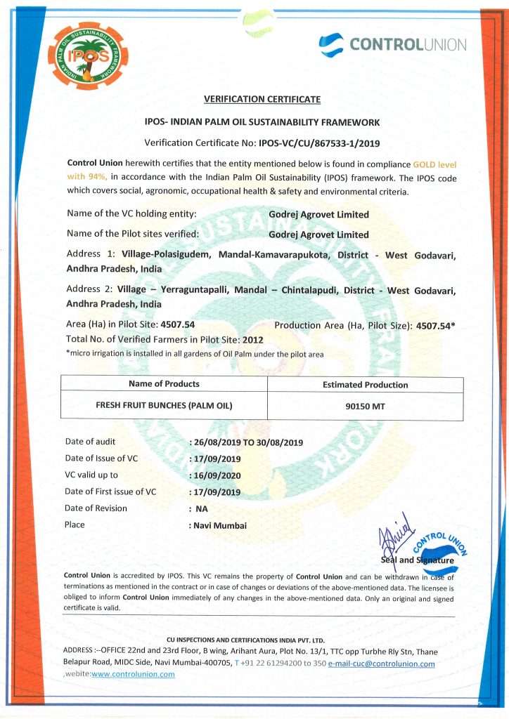 Indian Palm Oil Sustainability Framework (IPOS) – Journey towards ...